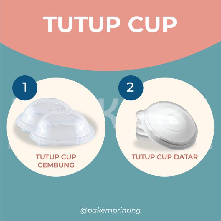 Tutup Cup Cembung dan Datar - Pakemprintpack.com
